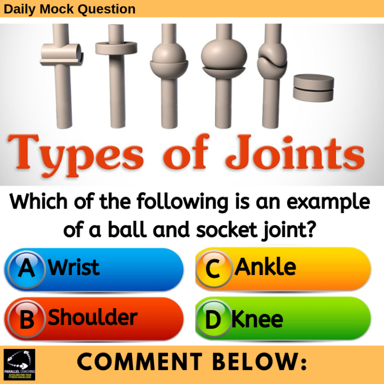 6 Types of Joints - Level 2 Anatomy Mock Question