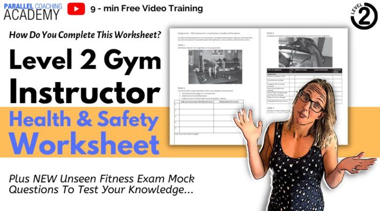 Level 2 Gym Instructor: Health and Safety Worksheet